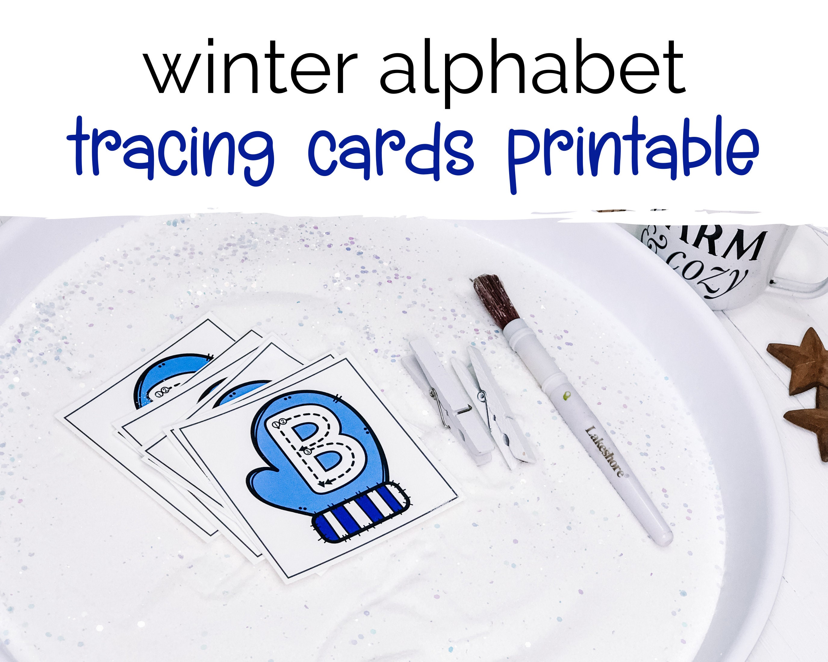 Alphabet Tracing Printable, Letter Tracing, Winter Activity for Kids ...