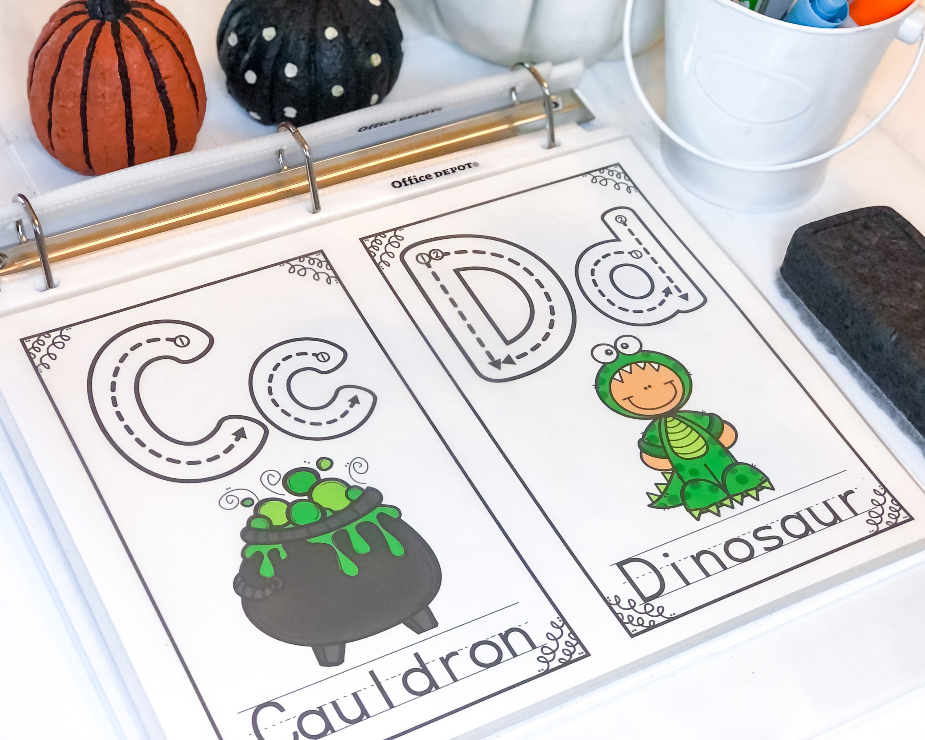 Alphabet Flashcards Printable, Halloween Activity for Kids, Letter ...