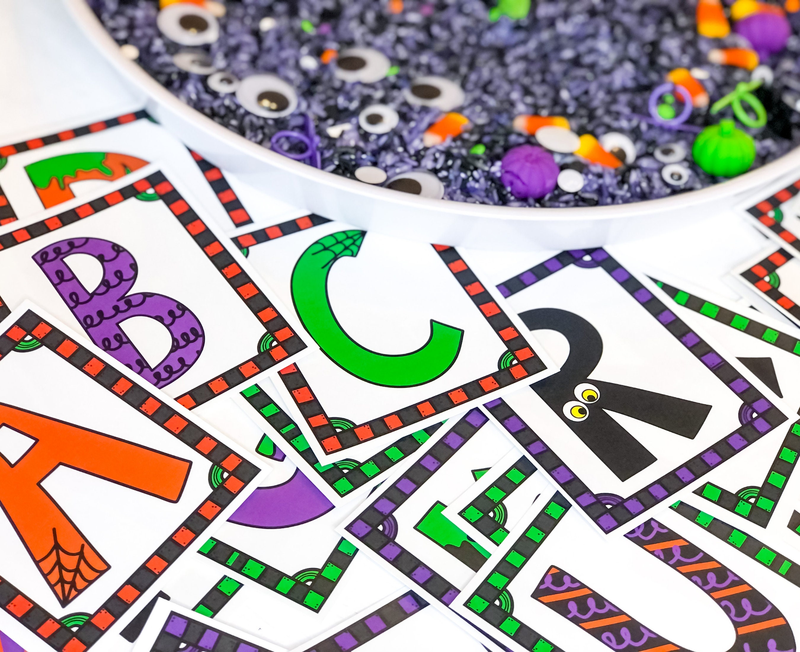Alphabet Cards Printable, Halloween Activity for Kids, Preschool ...