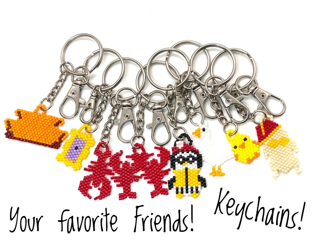 Your Favorite Friends Icons in a Beaded Keychain Handmade With - Etsy