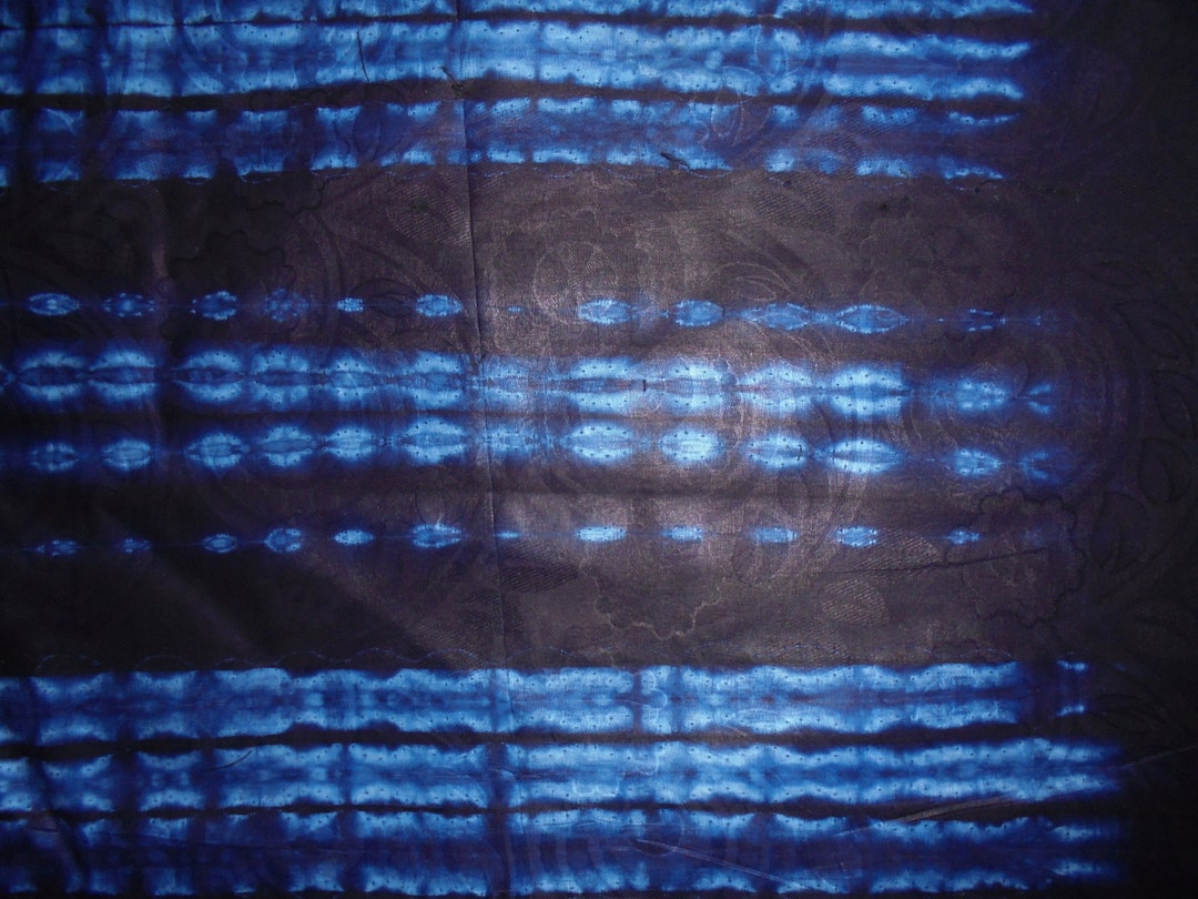 Hand-dyed Indigo Batik Fabric 60 Cm X 140 Cm - Etsy