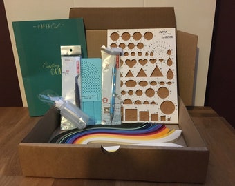 Quilling Kit, Complete Starter Kit, 12 Projects, Make Quilled Cards ...