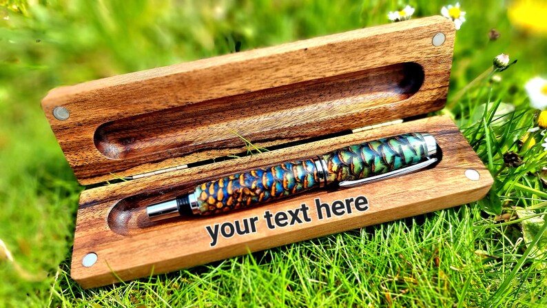 Handmade Fountain Pen With Epoxy Resin and Pine Cones Unique - Etsy