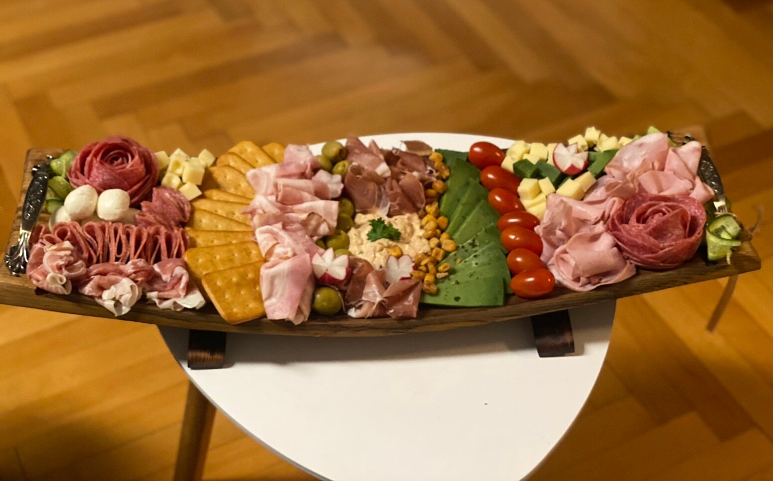 Wooden Serving Board, Board From Old Barrels, Vintage Serving Board ...