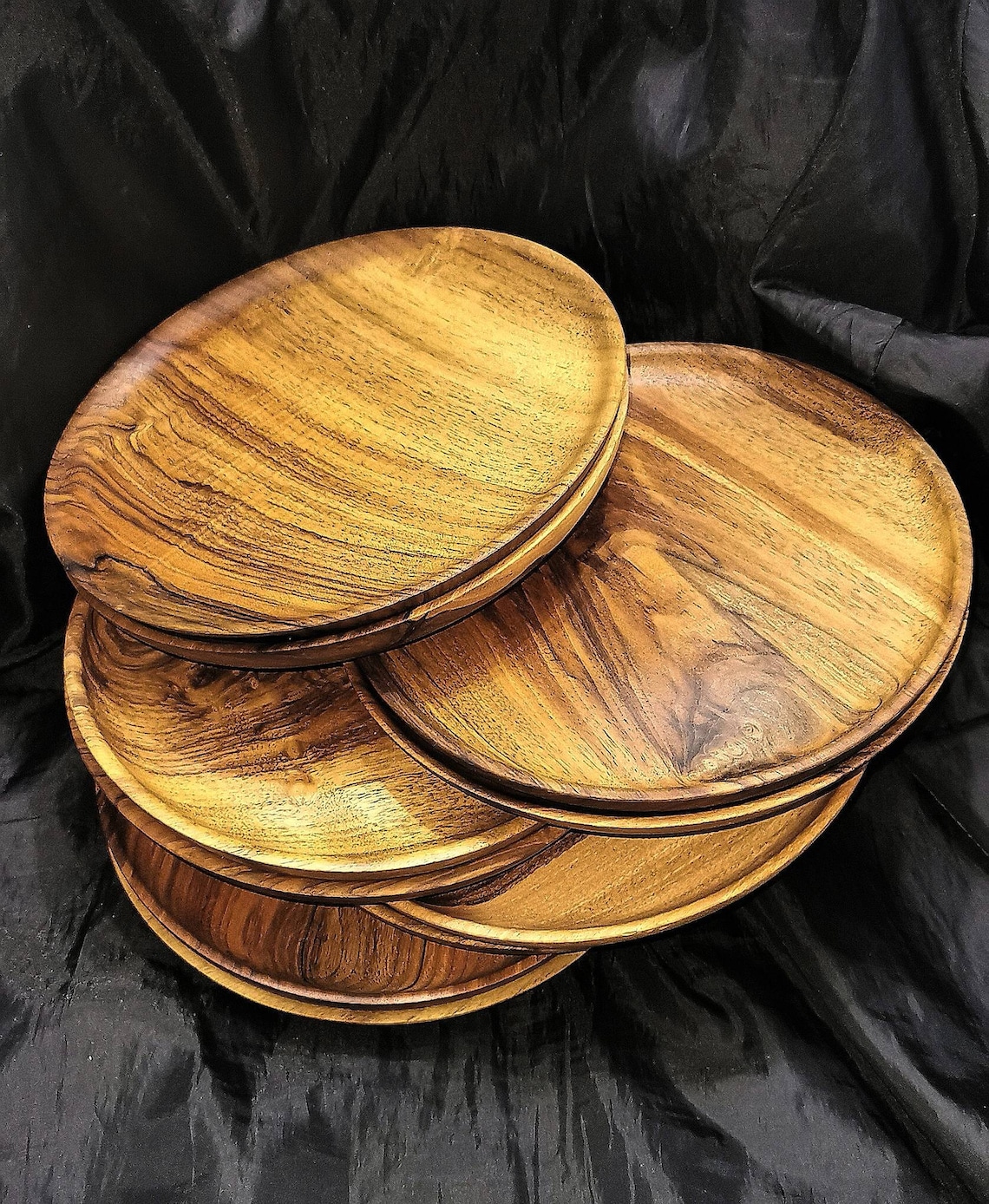 Rustic Wooden Platter With Handcrafted Designs Artisanal Serving Tray ...