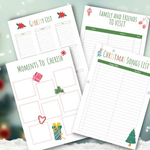 Christmas Planner Bundle, Holiday Planner, Printable Christmas Planner ...
