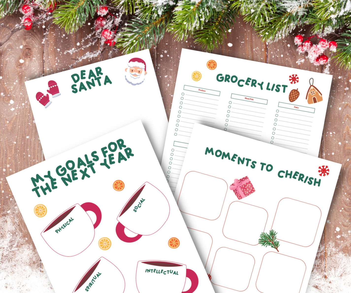 Christmas Planner Bundle Holiday Planner Printable Christmas - Etsy