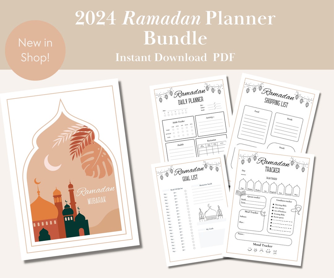 Ramadan Planner Bundle, Holiday Planner, Printable Ramadan Planner Set ...