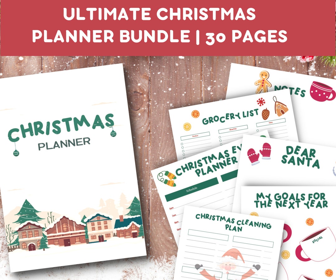 Christmas Planner Bundle, Holiday Planner, Printable Christmas Planner ...