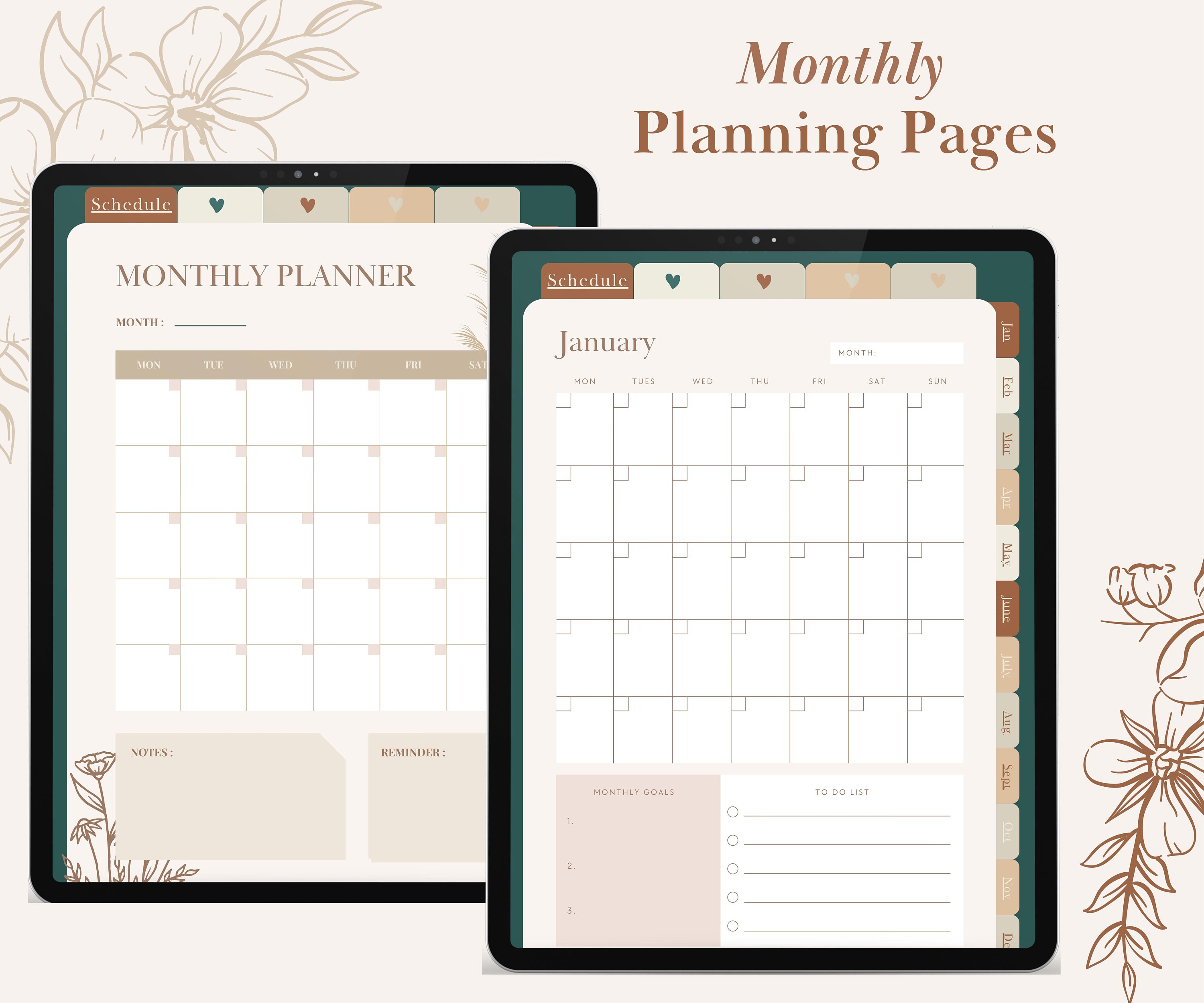 Digital Planner 2023, Boho Planner, Hyperlinked Planner, Goodnotes ...