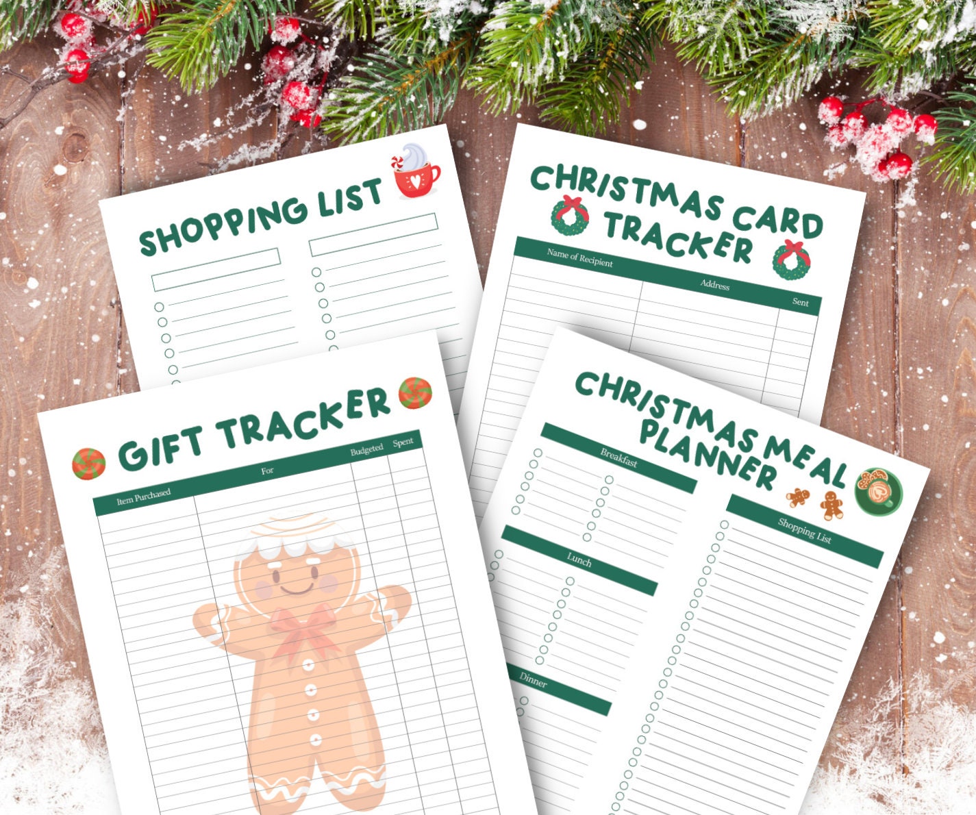 Christmas Planner Bundle Holiday Planner Printable Christmas - Etsy