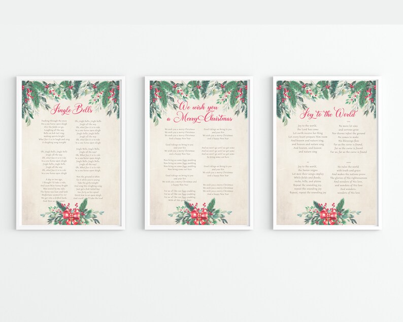 Christmas Carols Bundle I 10 Christmas Songs - Songbook, Decor - Etsy