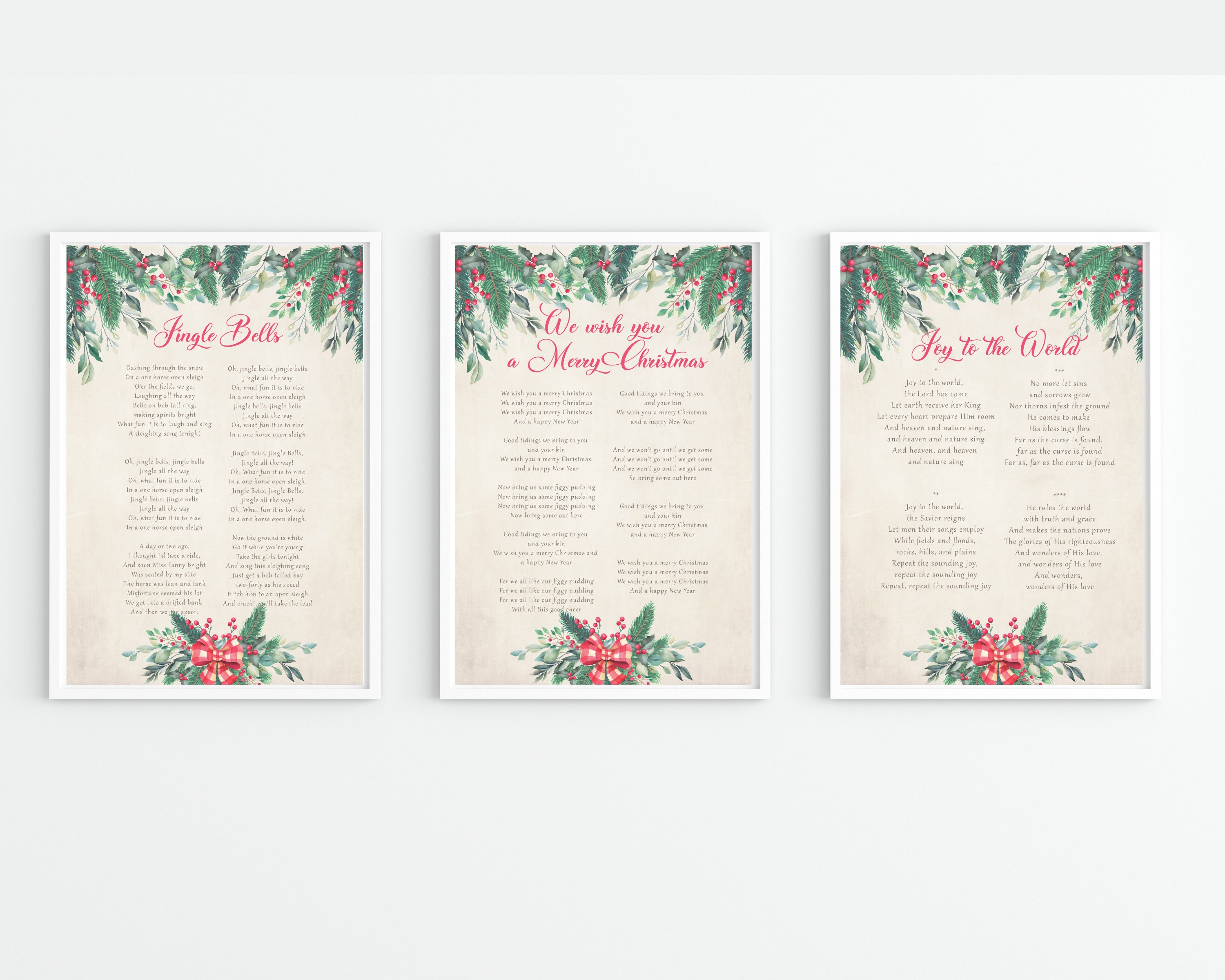 Christmas Carols Bundle I 10 Christmas Songs - Songbook, Decor - Etsy