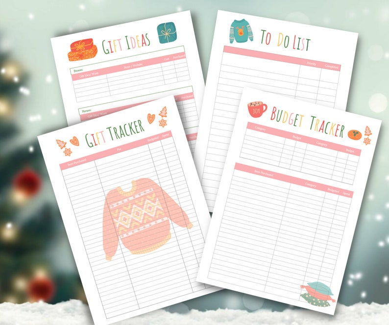 Christmas Planner Bundle Holiday Planner Printable Christmas - Etsy