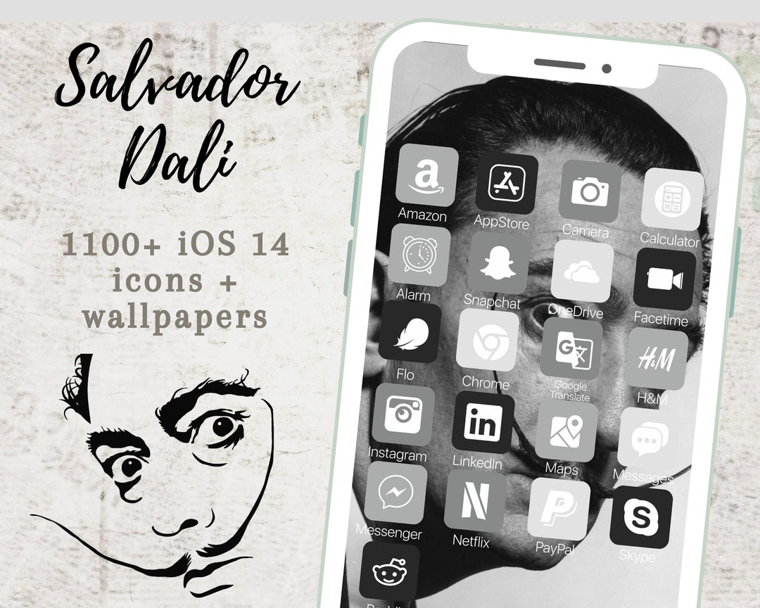 Dali Ios Icon Pack 1100 Icons and Wallpapers - Etsy