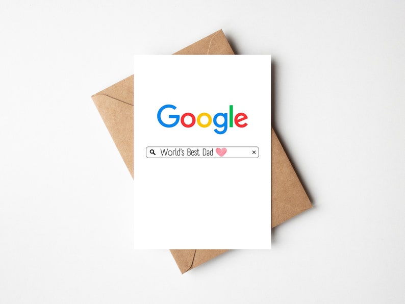 Google Best Dad Fathers Day Card- DIGITAL DOWNLOAD - Etsy
