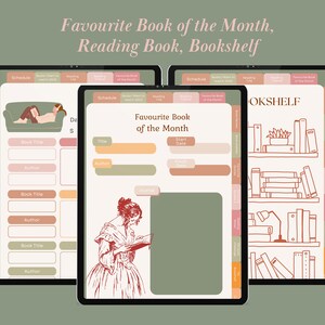 Digital Reading Journal 2023, Book Planner, Reading Digital Planner ...