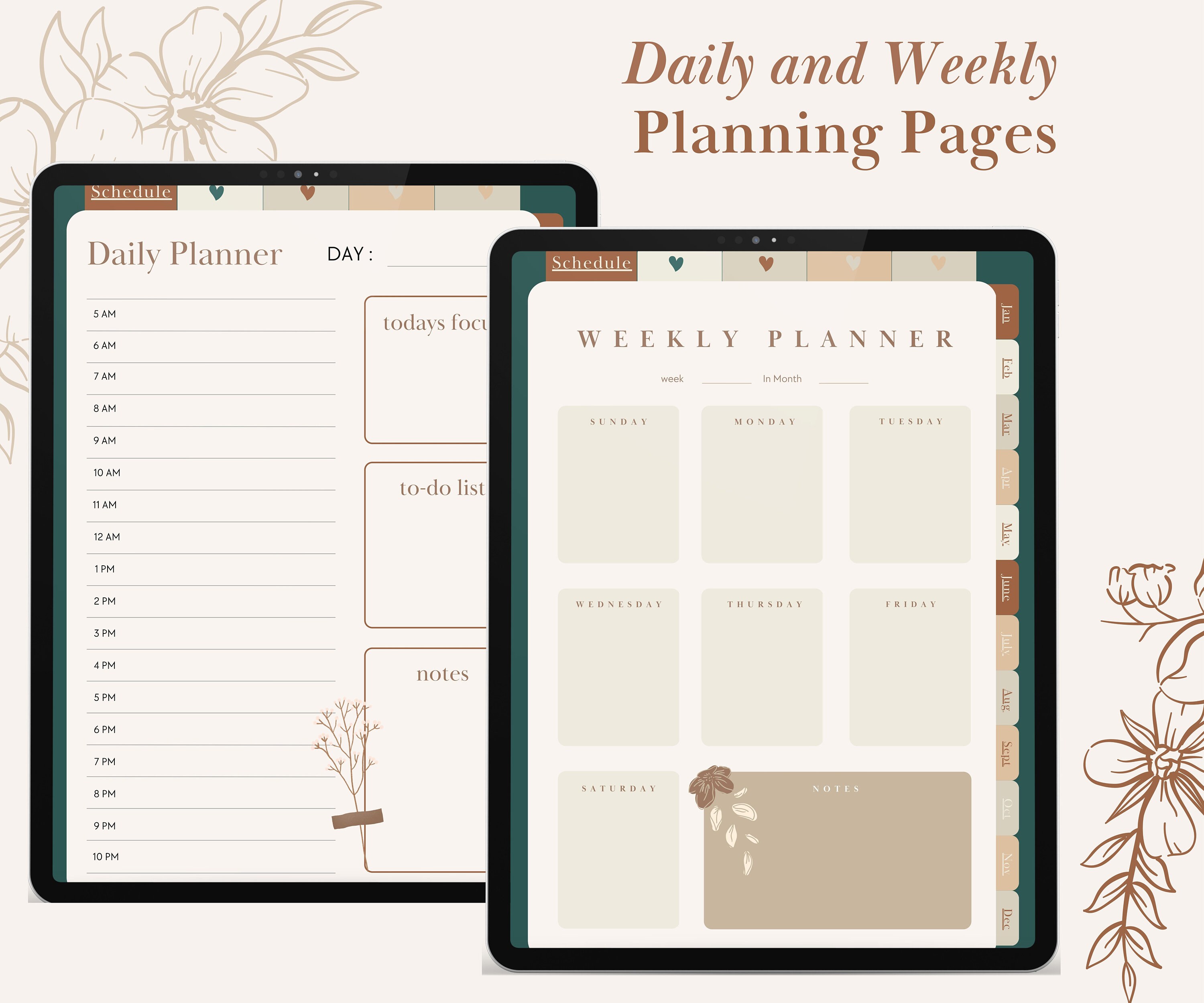 Digital Planner 2023, Boho Planner, Hyperlinked Planner, Goodnotes ...