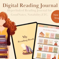 Digital Reading Journal 2023, Book Planner, Reading Digital Planner ...