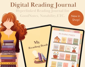 Digital Reading Journal 2023, Book Planner, Reading Digital Planner ...