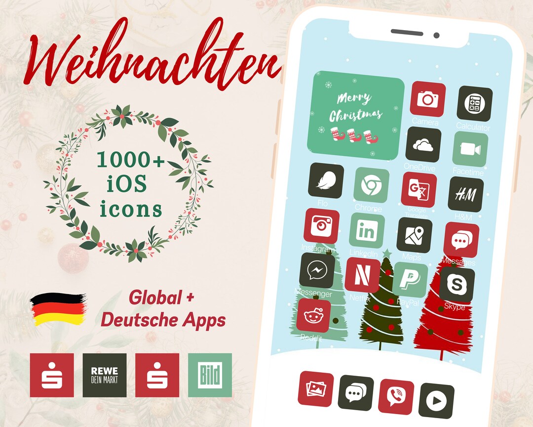 Ios Icon Pack Christmas Including German Apps| 1000+ Icons and ...