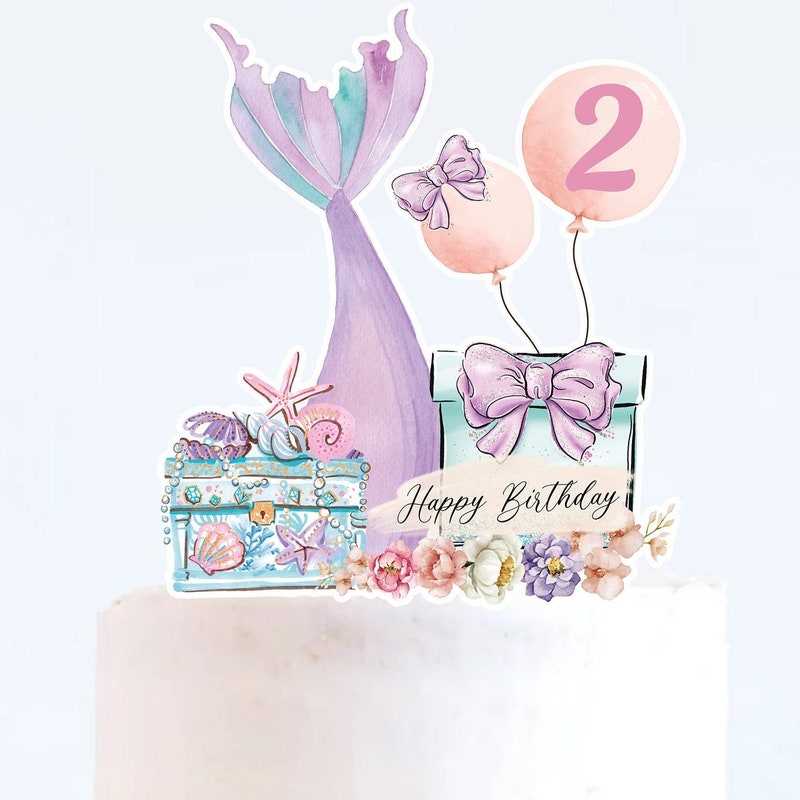 Mermaid Cake Topper - Etsy