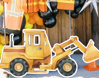 BIG DECOR on Sale: Cutout Construction Birthday Cutout Decor Baby ...