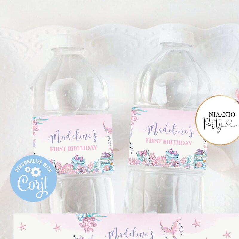 Mermaid Water Labels - Etsy