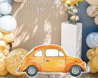 Vintage Car Cutout, Cute Car Big Decor, Wall Decal, Car Party ...