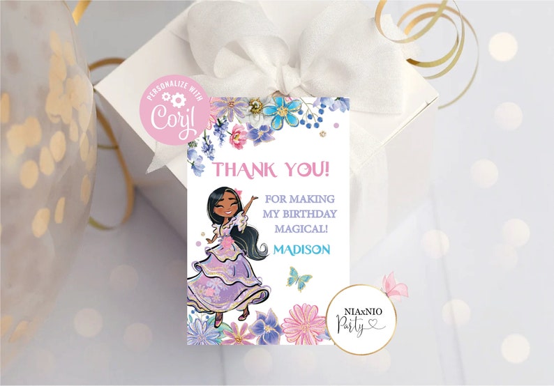 Enchanted House Birthday Thank You Tags: Girl Garden (printable ...