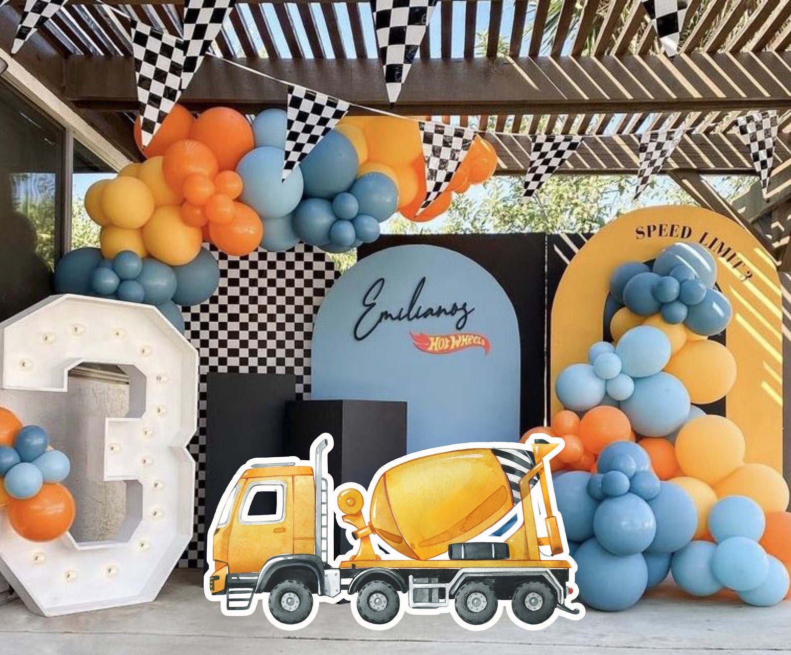 BIG DECOR on Sale: Cutout Construction Birthday Cutout Decor - Etsy