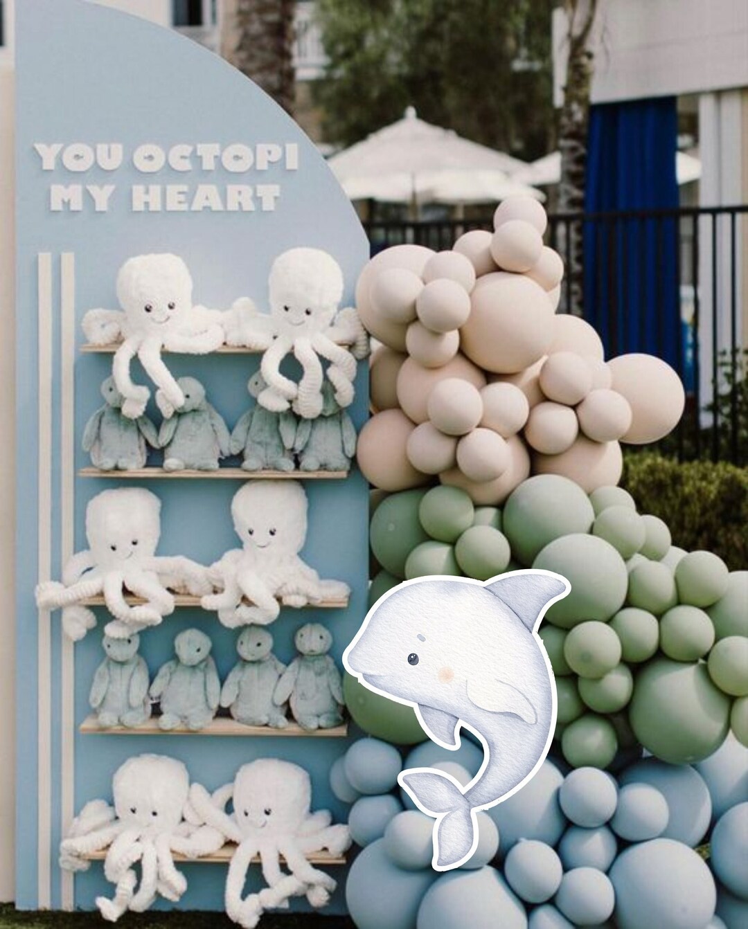 OCEAN BIG DECOR Cutout Under the Sea Party Decorations Birthday Instant ...