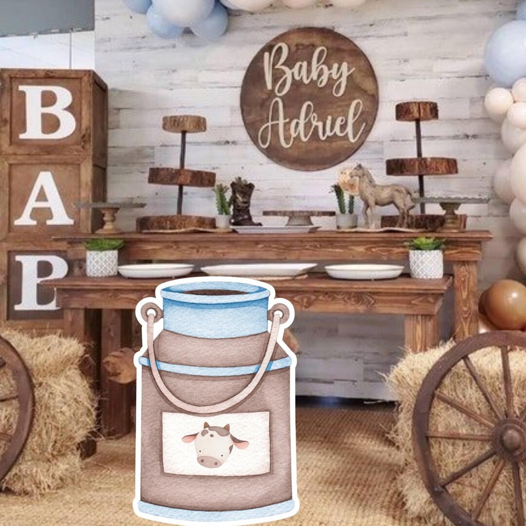 Farm Milk Jug Cutout: Barnyard Party Decoration (digital Download) - Etsy