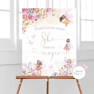 FAIRY SIGN Fairy Birthday Sign Gifts Table Decor Magical Fairy Garden ...