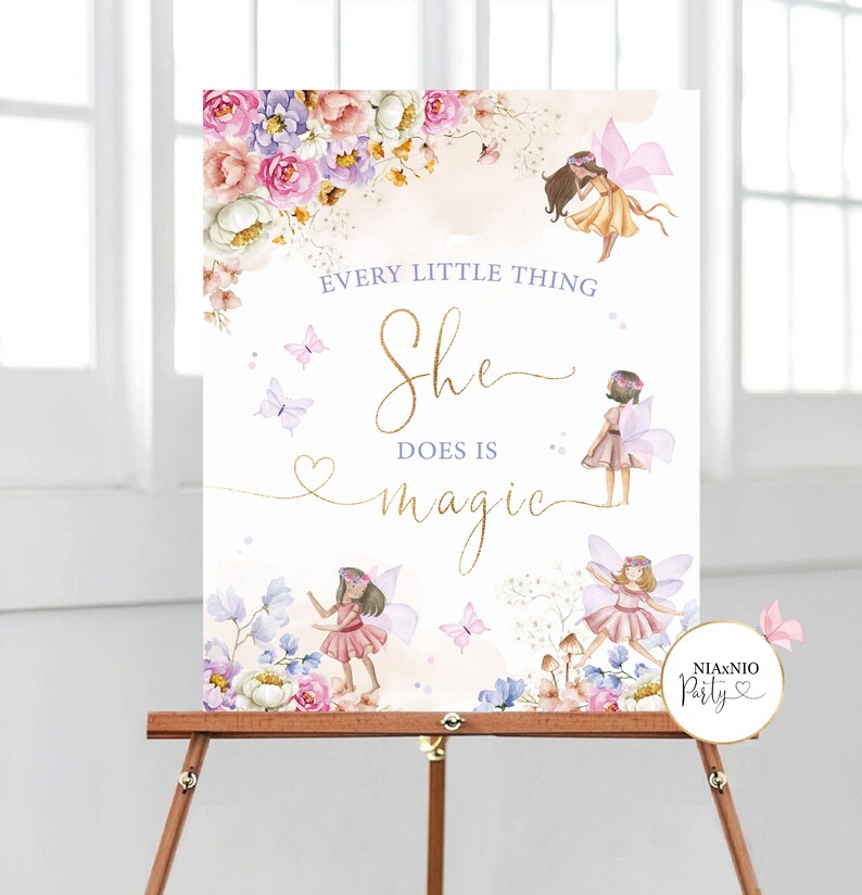FAIRY SIGN Fairy Birthday Sign Gifts Table Decor Magical Fairy - Etsy