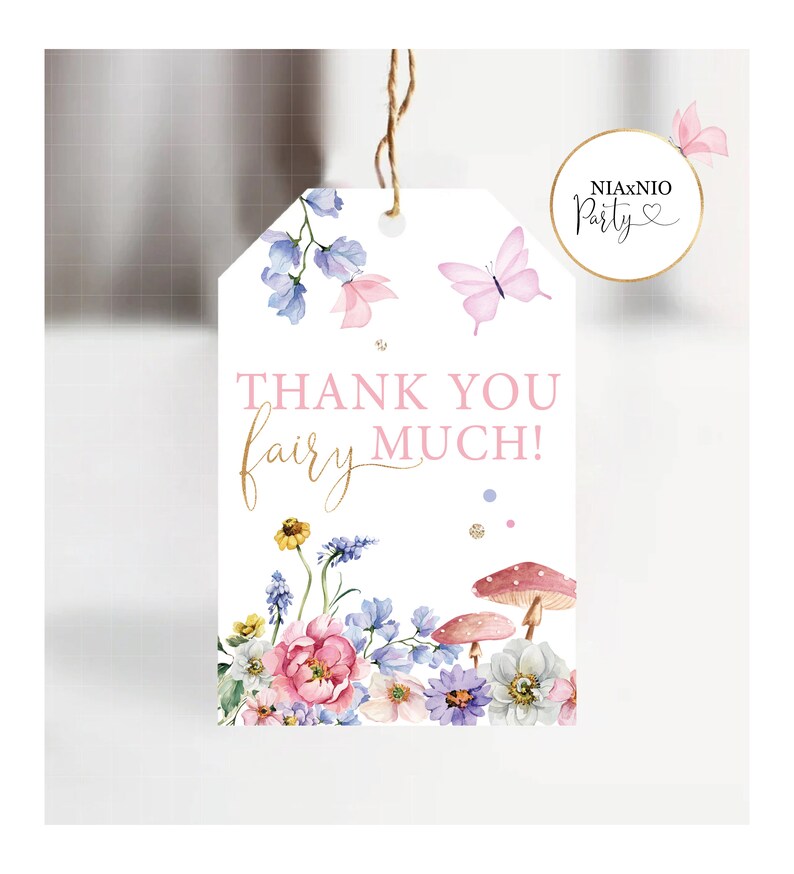 Fairy Favor Tags Enchanted Forest Birthday Thank You Tags - Etsy