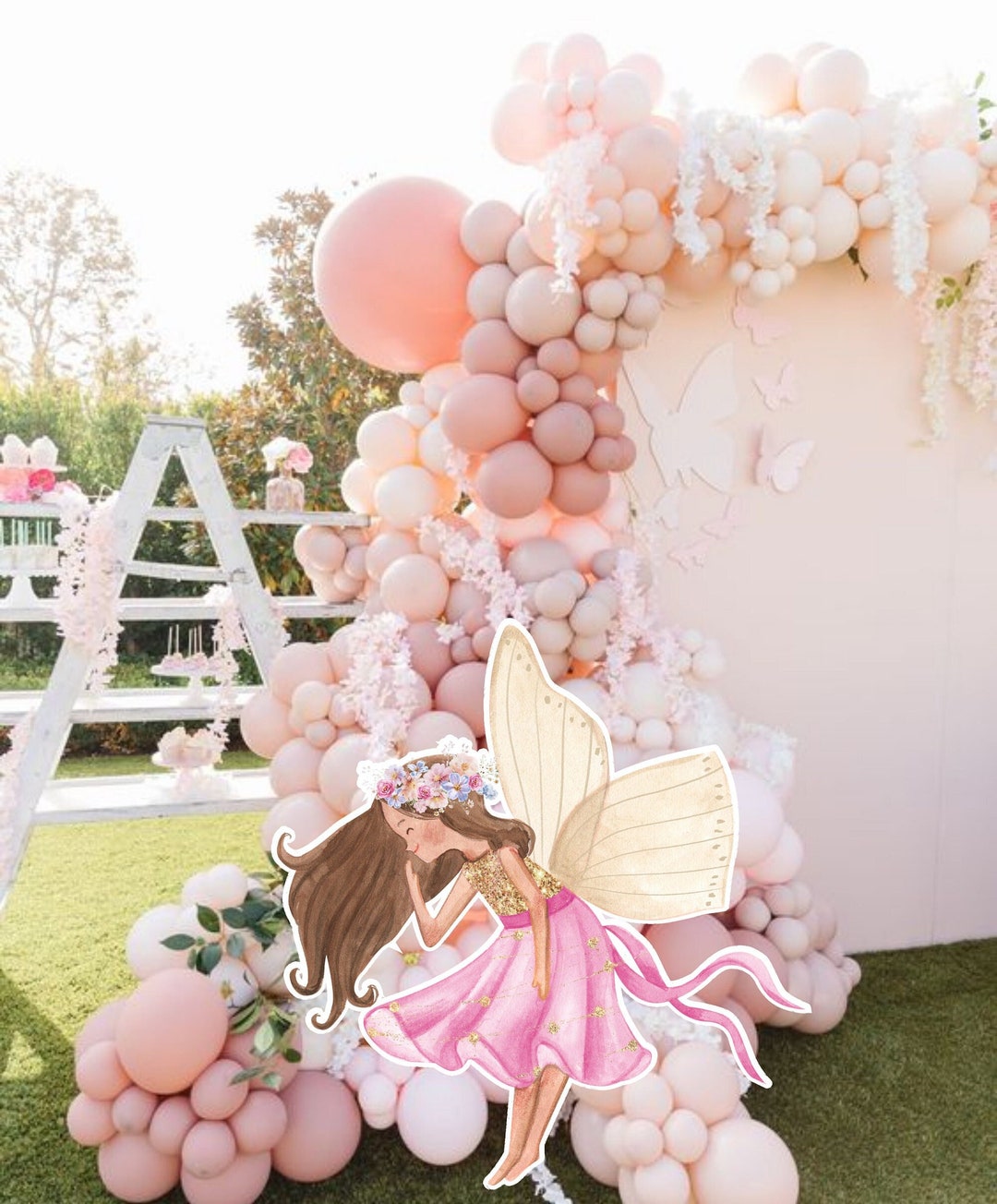 FAIRY BIG DECOR Cutout Fairy Birthday Whimsical Enchanted Fairy Party ...