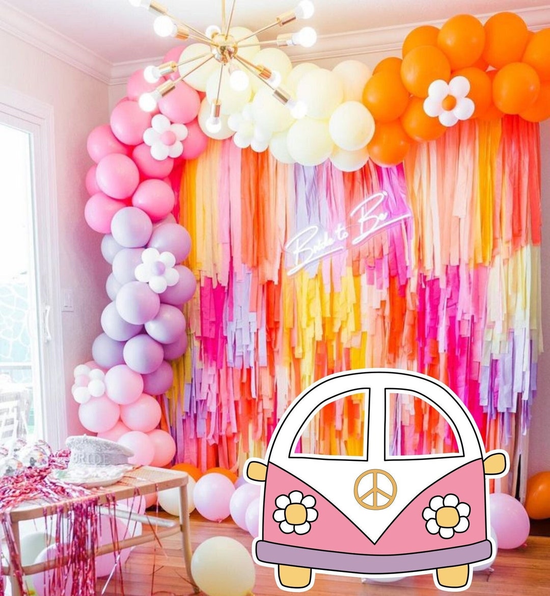 GROOVY BIG DECOR on Sale: Cutout Decor Hippie, Birdhday Decorations ...