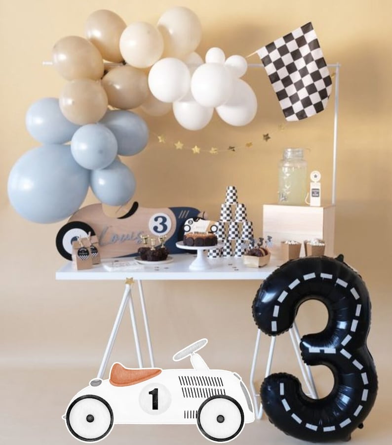 Race Car 2nd Birthday Party Decoration: Racing Cutout (digital Download ...