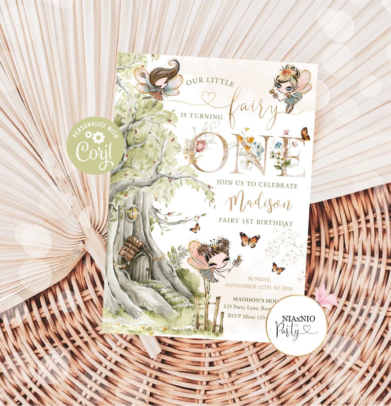 Editable Fairy Birthday Invitation Fairy Garden Birthday Fairy - Etsy