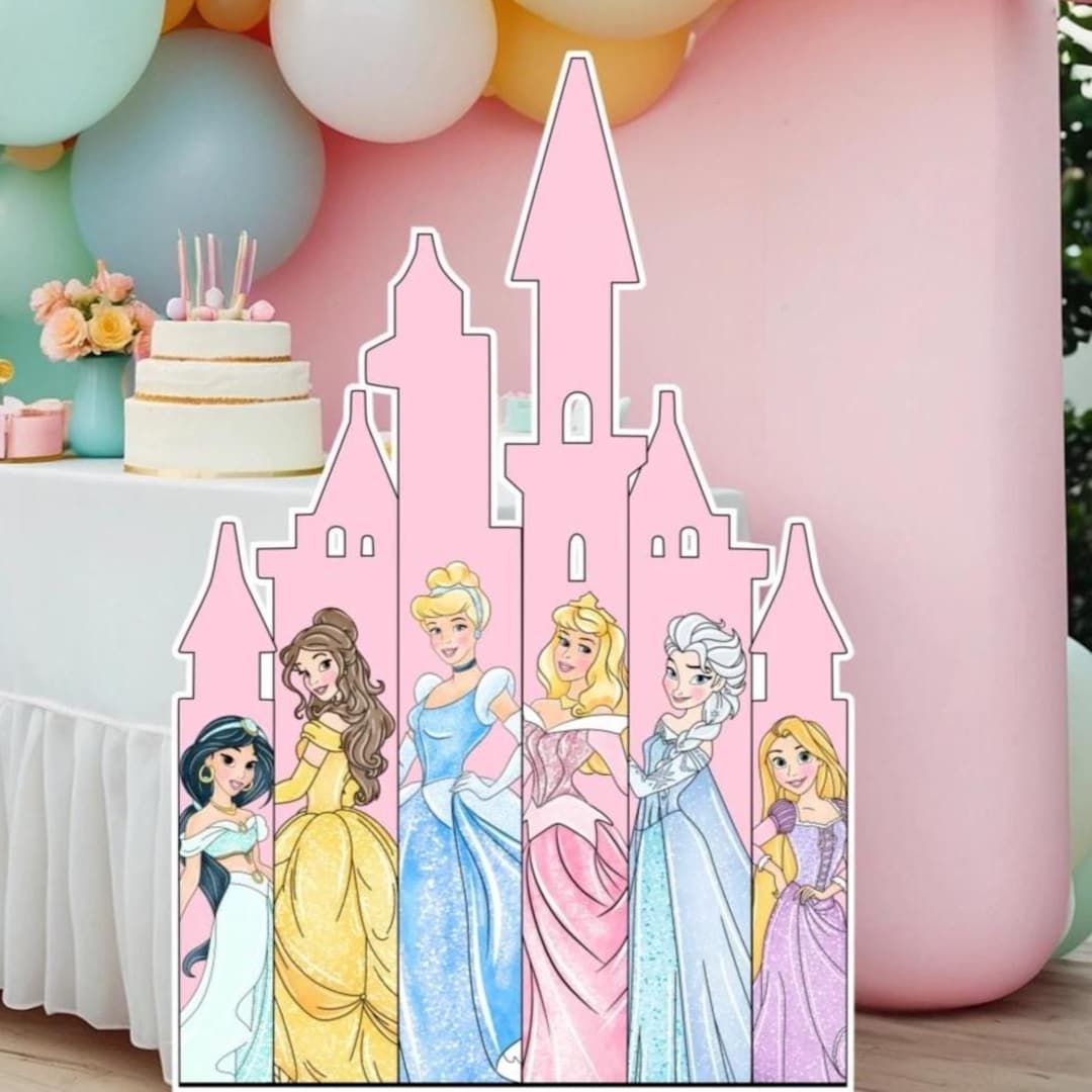 CASTLE BIG DECOR Cutout Princess Birthday Party Castle Princess Instant ...