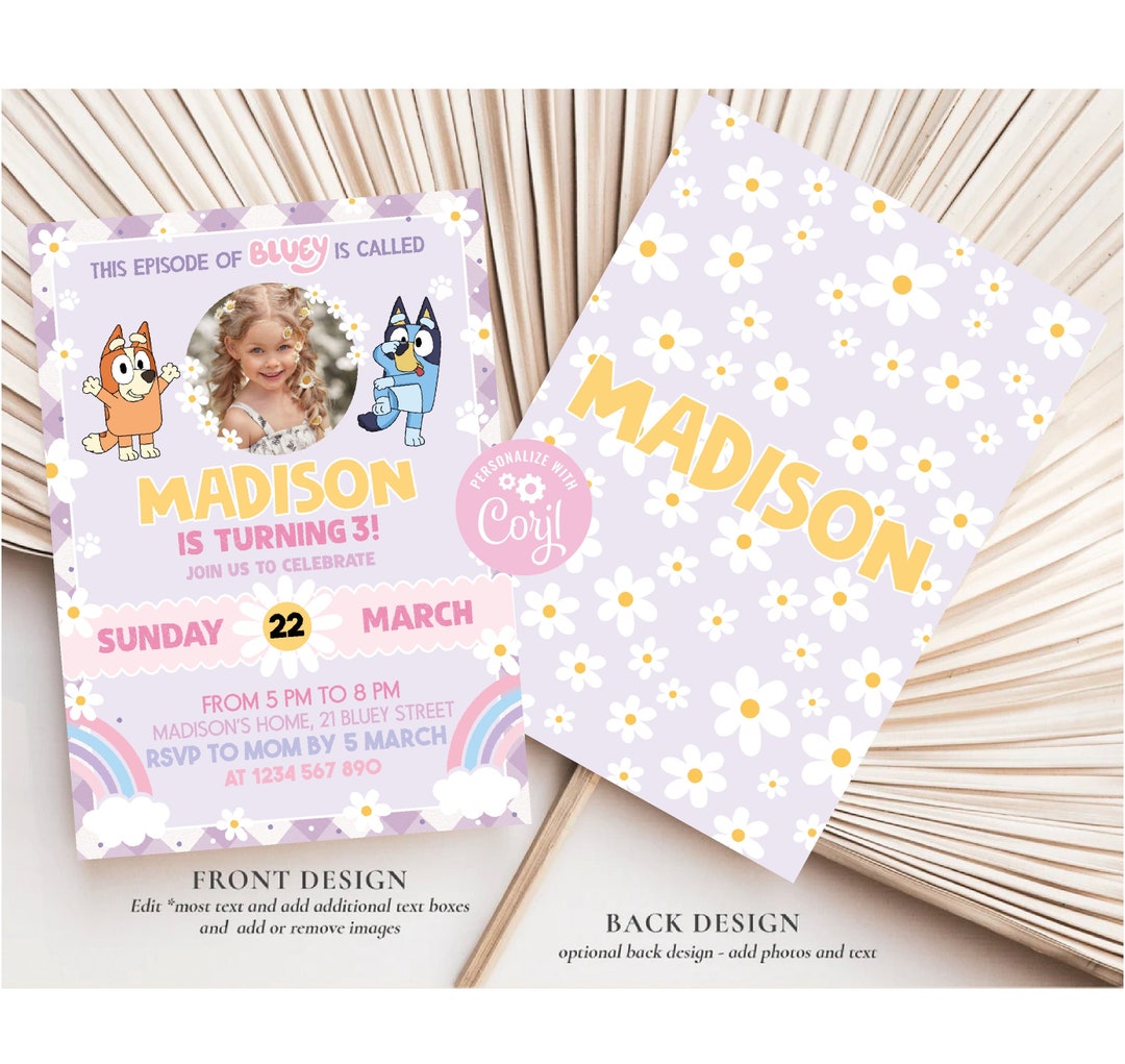 Girl Party Birthday Invitation Template Party Invitation Digital Party ...