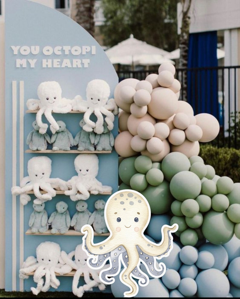 OCEAN BIG DECOR Cutout Under the Sea Party Decorations Birthday Instant ...