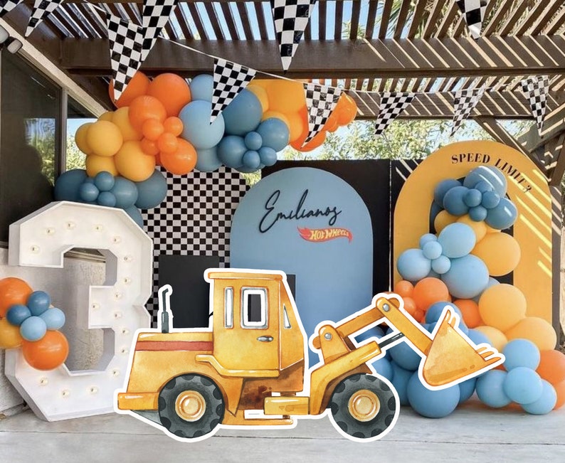 BIG DECOR on Sale: Cutout Construction Birthday Cutout Decor - Etsy