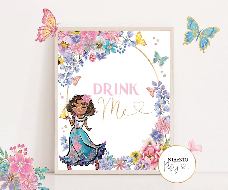 LA FAMILIA Drink Me Sign Birthday Sign Gifts Table Decor - Etsy