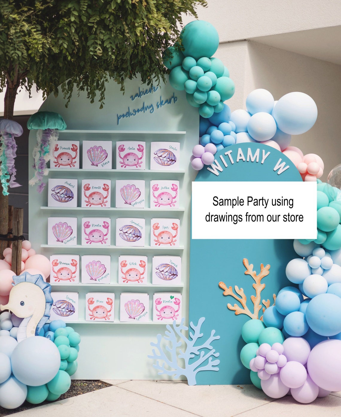 BUNDLE OCEAN Big DECOR Cutout Under the Sea Party Decorations Birthday ...