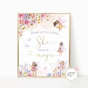 FAIRY SIGN Fairy Birthday Sign Gifts Table Decor Magical Fairy Garden ...