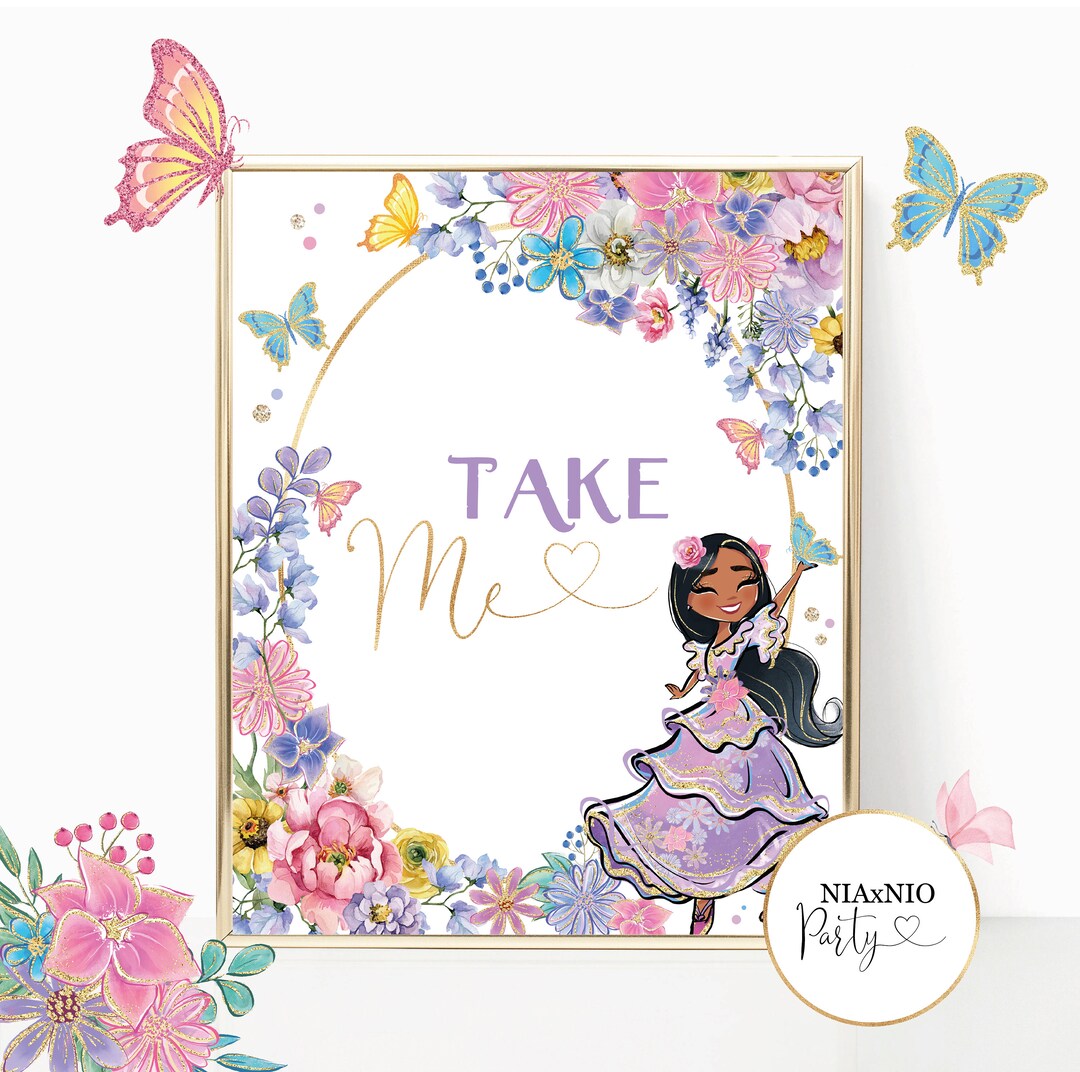 LA FAMILIA Take Me Sign Birthday Sign Gifts Table Decor Magical Garden ...