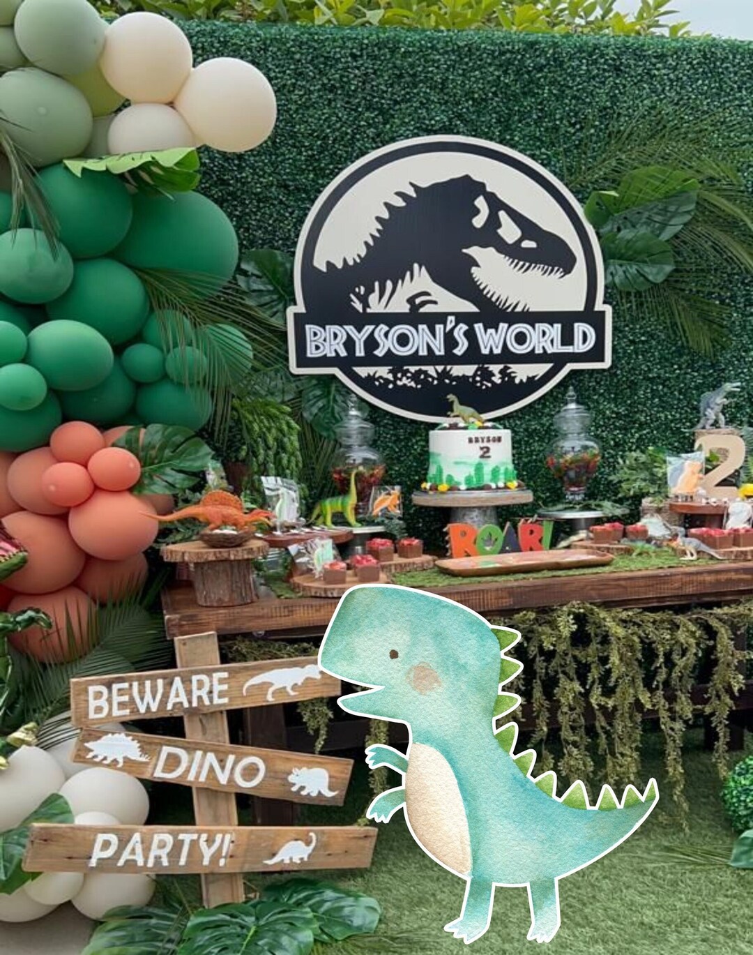 BIG DECOR DINOSAUR: Cutout Decor Dinosaur Jurassic , Dino Decor Baby ...