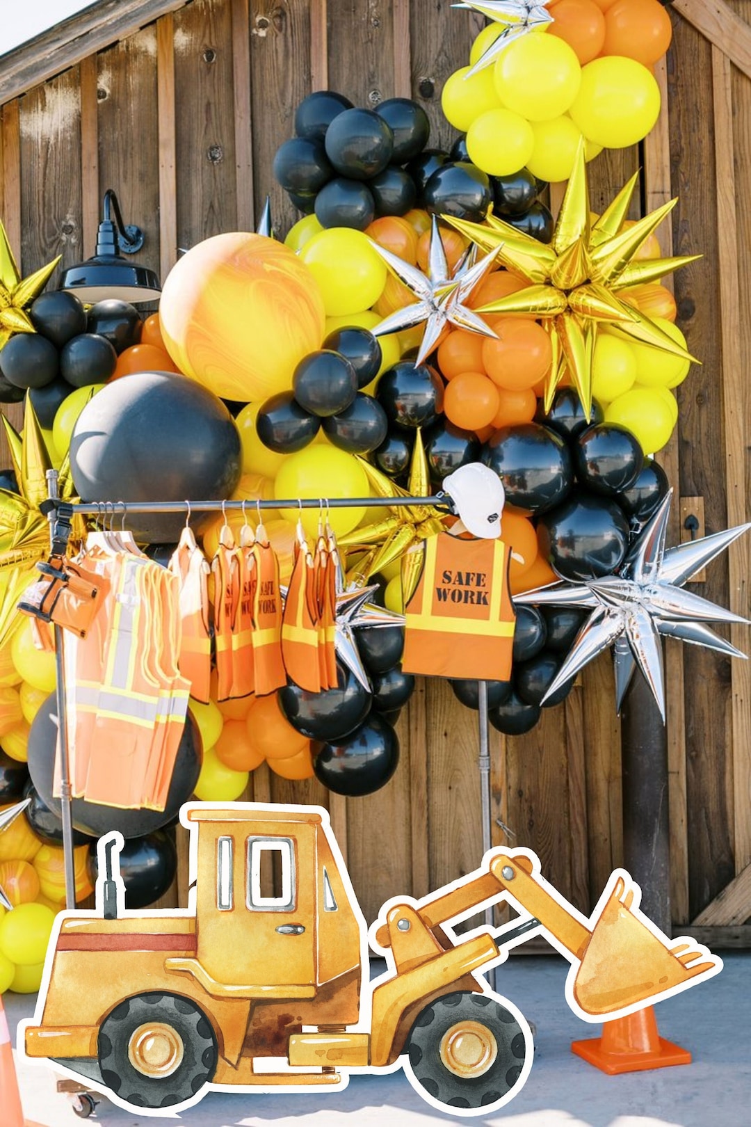 BIG DECOR on Sale: Cutout Construction Birthday Cutout Decor Baby ...